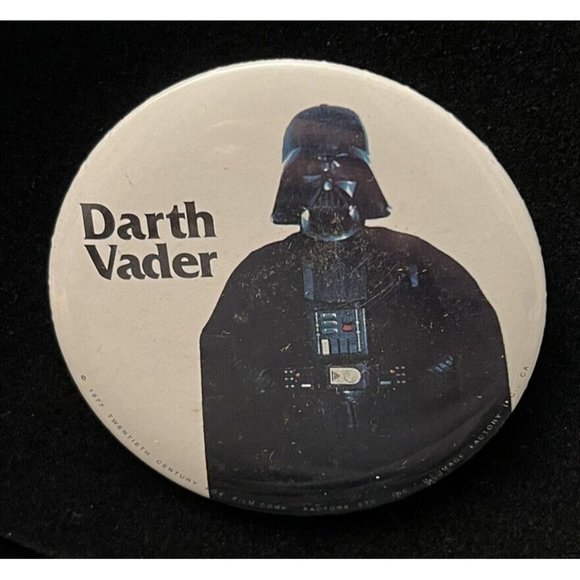 Other | Vintage 1977 Star Wars Darth Vader Button Twentieth Century Fox ...